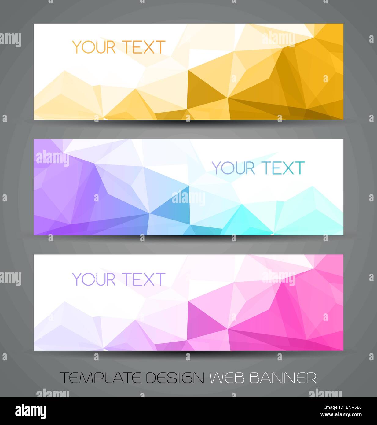 Vector color abstract geometric banner with triangle Stock Vector Image & Art - Alamy