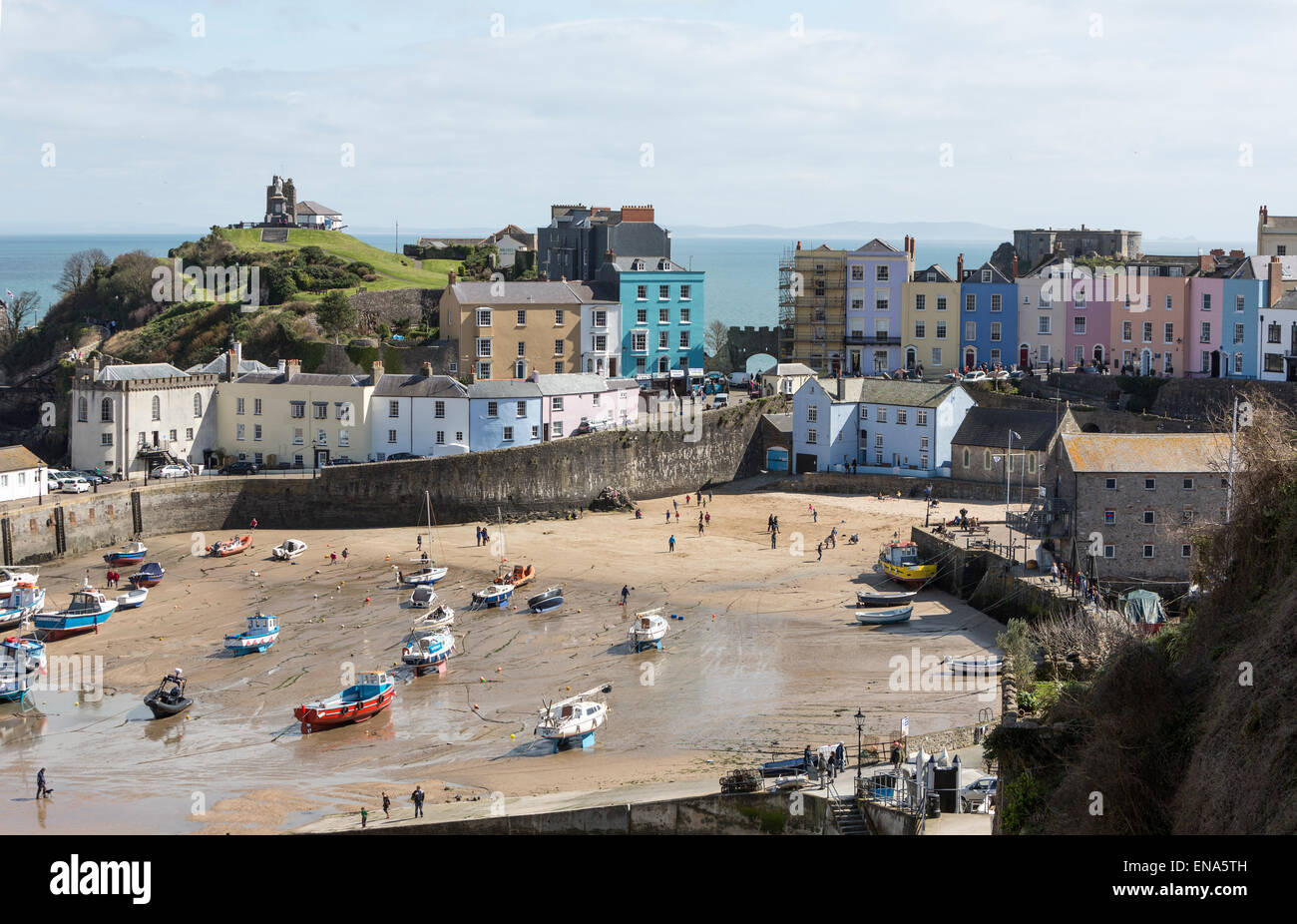Tenby harbour beach, Pembrokeshire, Wales, United Kingdom Stock Photo ...