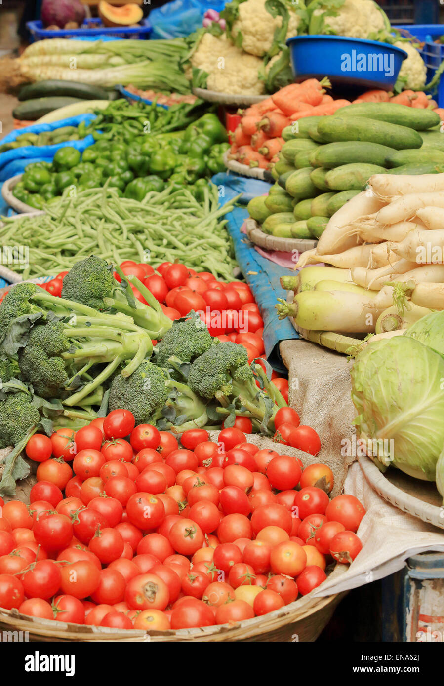 Market food kathmandu nepal hi-res stock photography and images - Alamy