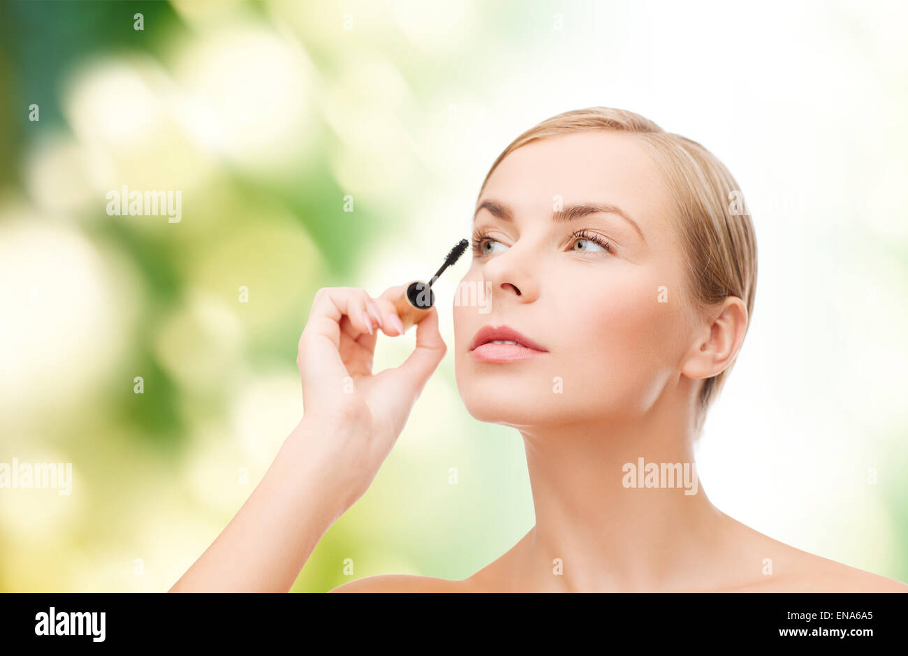 beautiful woman with mascara Stock Photo - Alamy