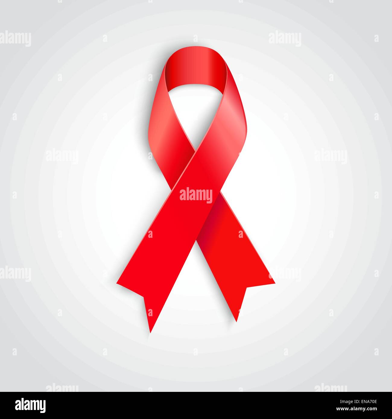 AIDS Vector illustration AIDS awareness red ribbon on white background ...