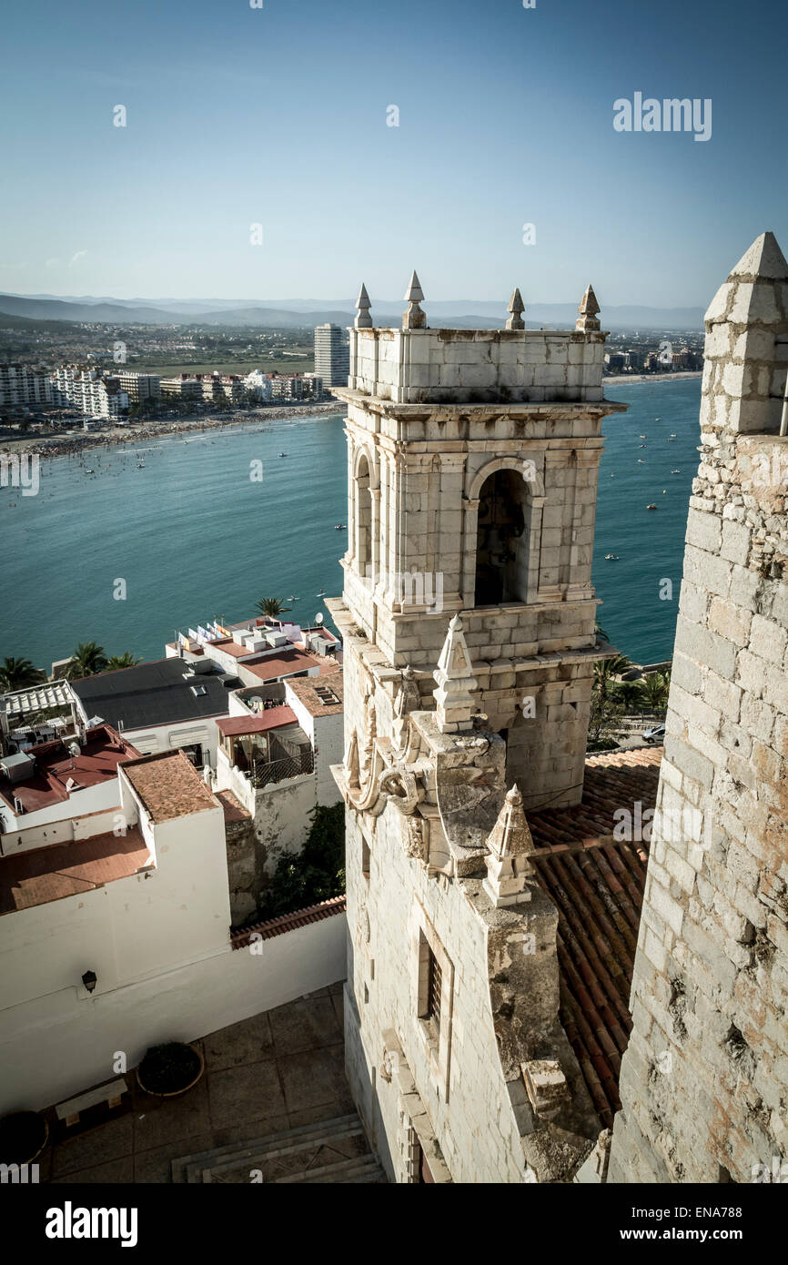 Tourism, spanish landscape with deep blue sea andmediterranean ...