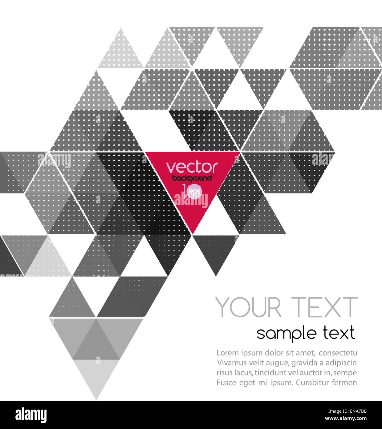Vector color abstract geometric banner with triangle Stock Vector Image ...