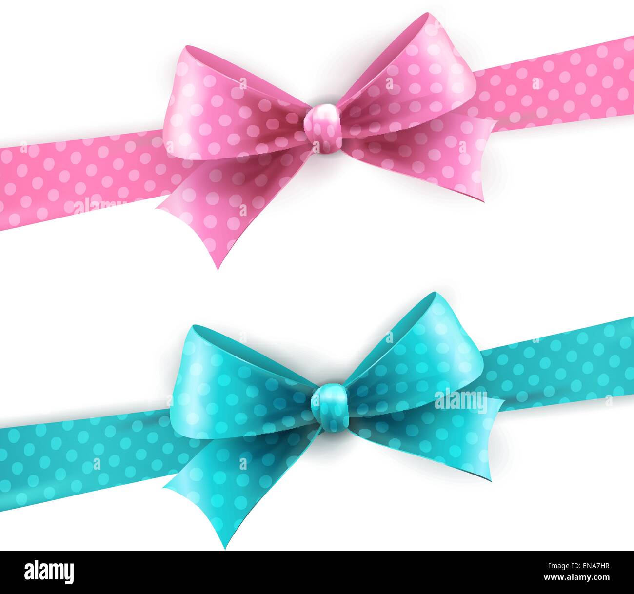 Vector illustration isolated polka dots bow. EPS 10 Stock Vector Image ...