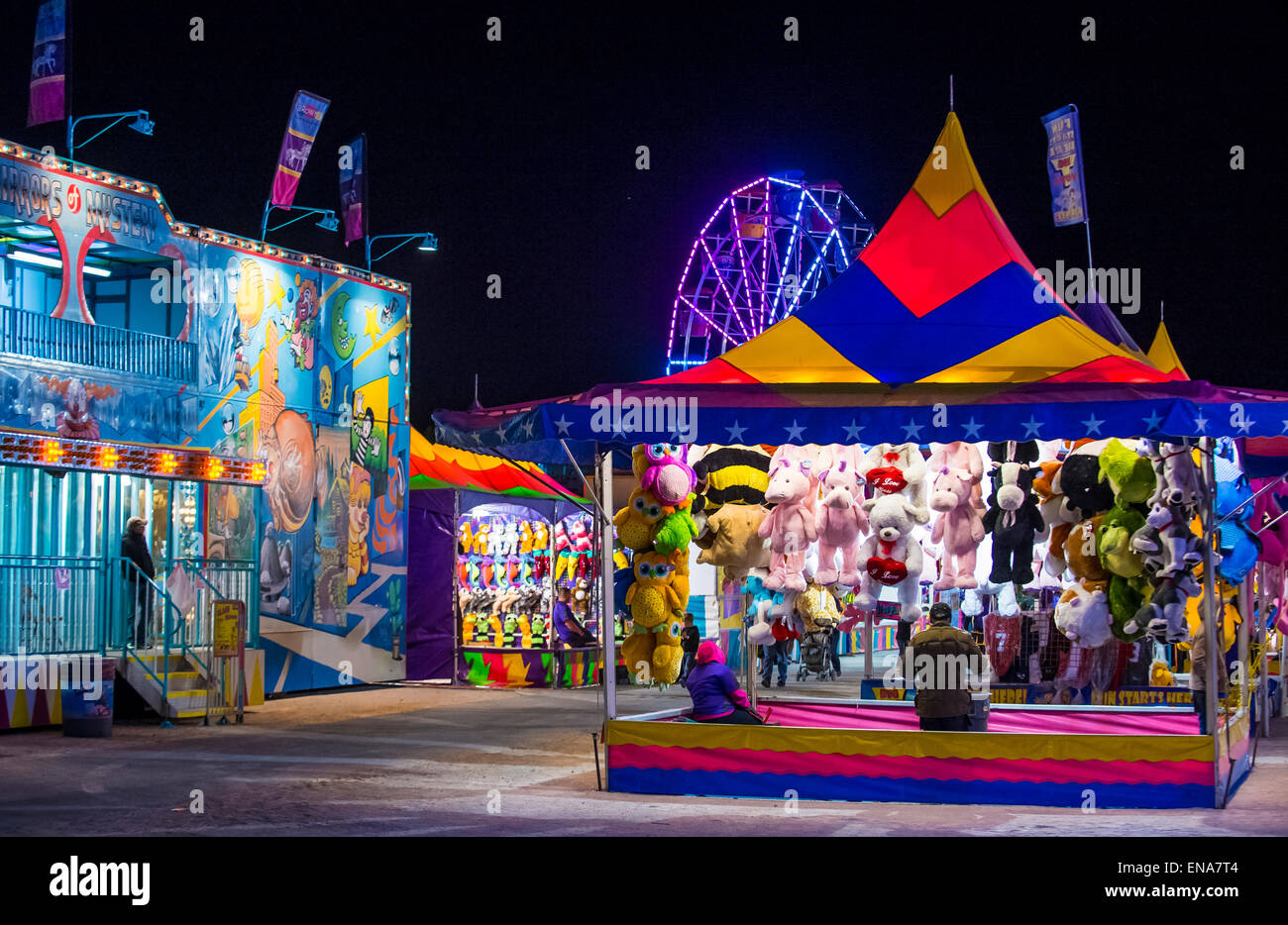 Amusement park at the Clark County Fair and Rodeo held in Logandale ...