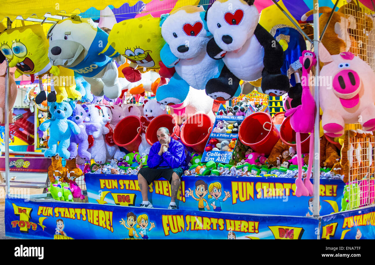 Amusement park at the Clark County Fair and Rodeo held in Logandale ...