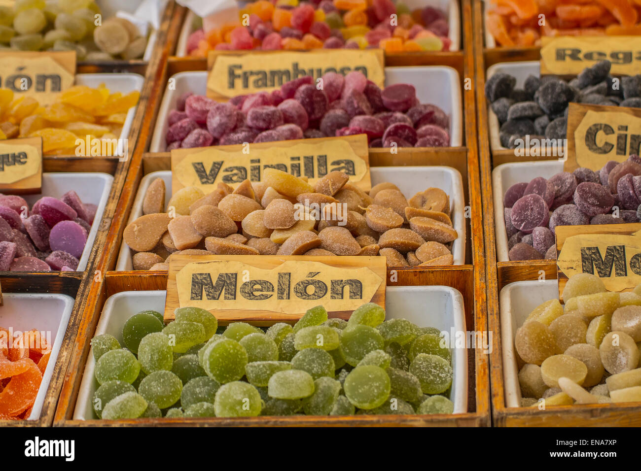 candies made by craftsmen in a medieval fair Stock Photo - Alamy