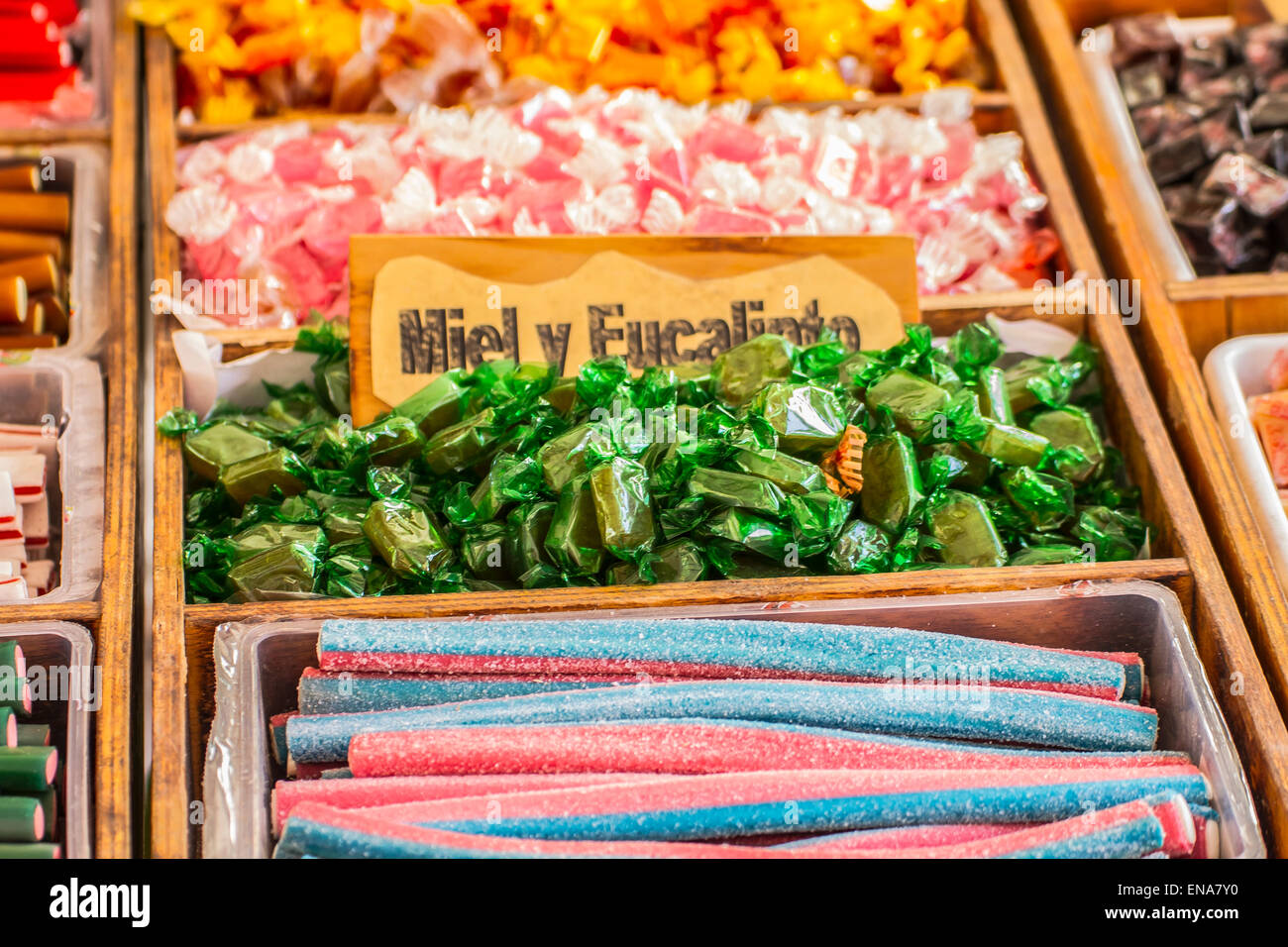 candies made by craftsmen in a medieval fair Stock Photo - Alamy