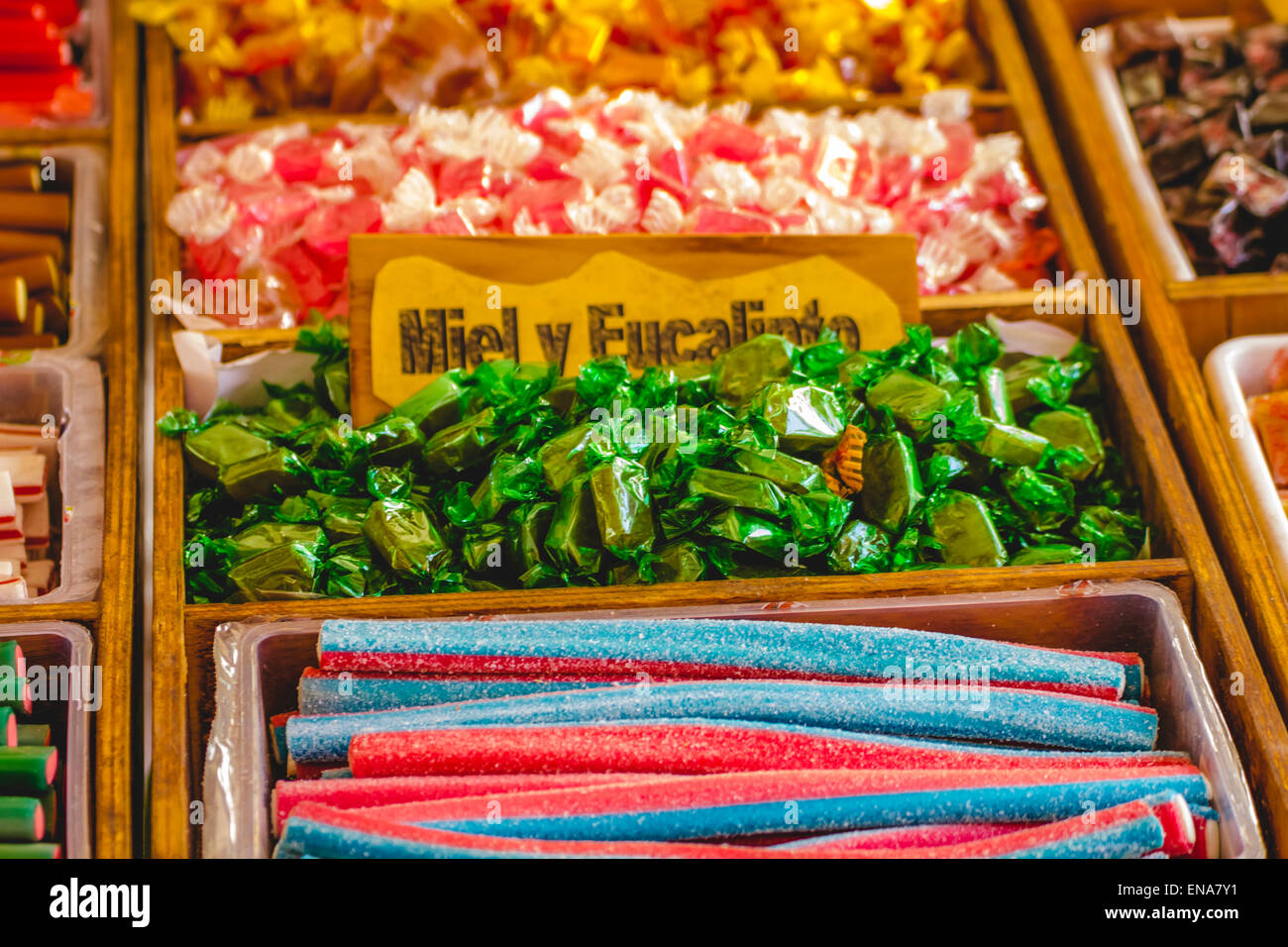 candies made by craftsmen in a medieval fair Stock Photo - Alamy