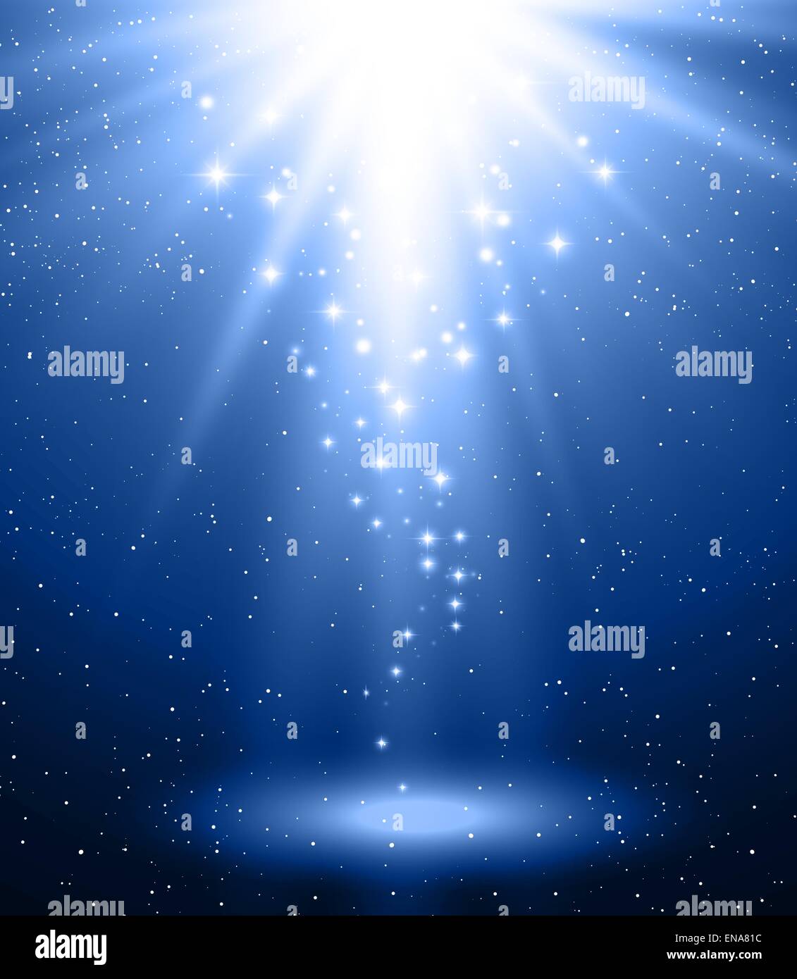 Vector illustration Abstract magic blue light background Stock Vector ...