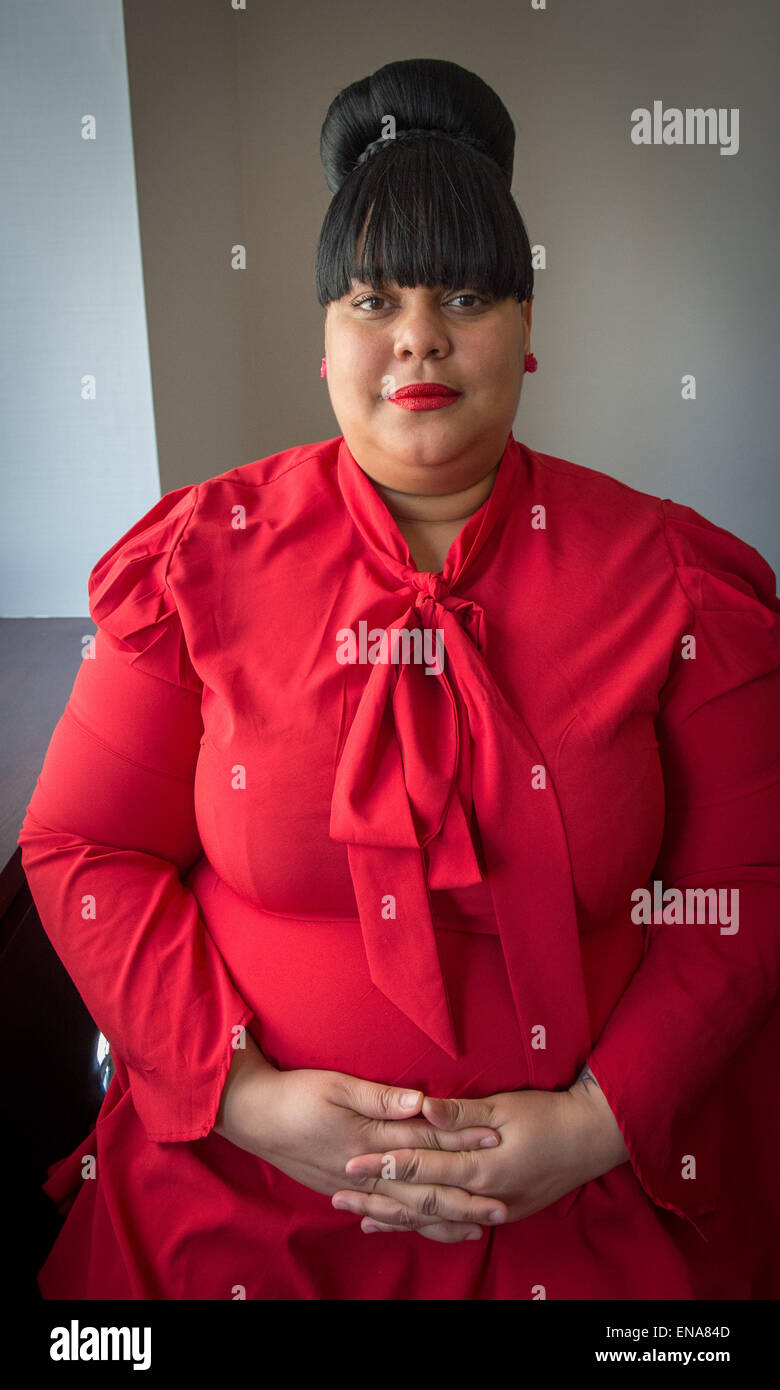 Manhattan, New York, USA. 29th Apr, 2015. LONI TATE, 31, of Harlem in ...