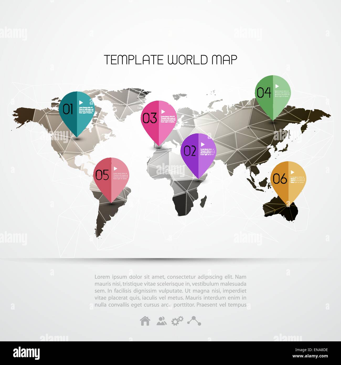 Abstract background with vector world map. EPS 10 Stock Vector Image ...