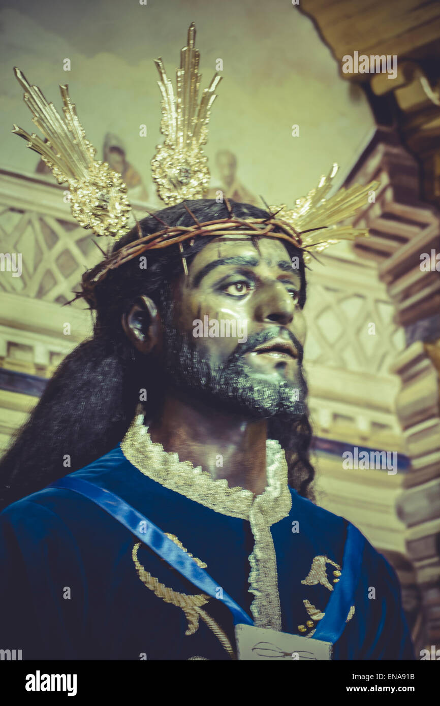 image of Jesus Christ with purple mantle, worship and religion Stock ...