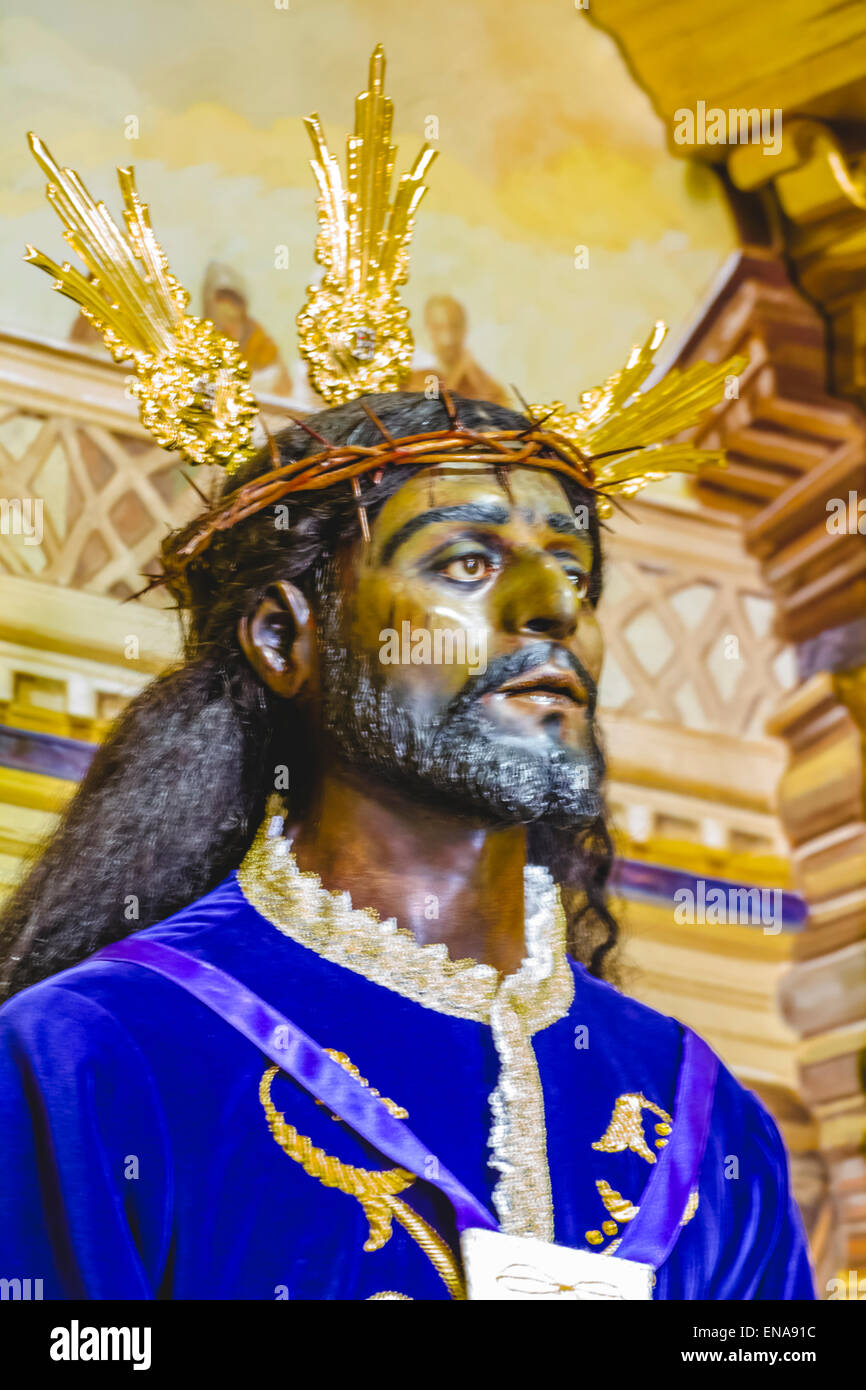 image of Jesus Christ with purple mantle, worship and religion Stock ...