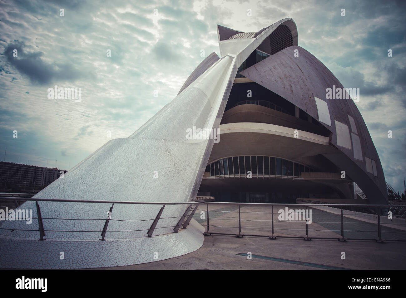 Palace music, modern museum architecture in the Spanish city of ...
