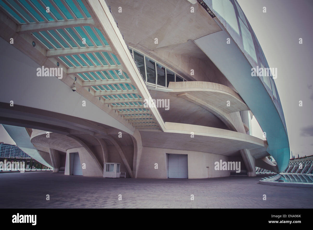 Palace music, modern museum architecture in the Spanish city of ...