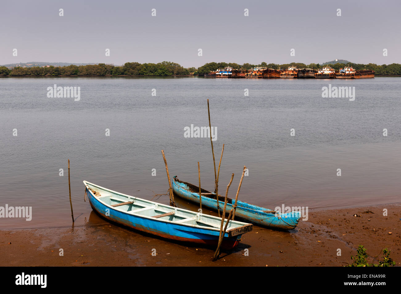 Goa river transport hi-res stock photography and images - Alamy