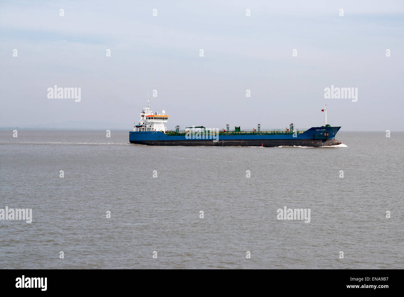 Cargo vessel leaving Cardiff Docks on the Severn Estuary Wales UK Stock ...