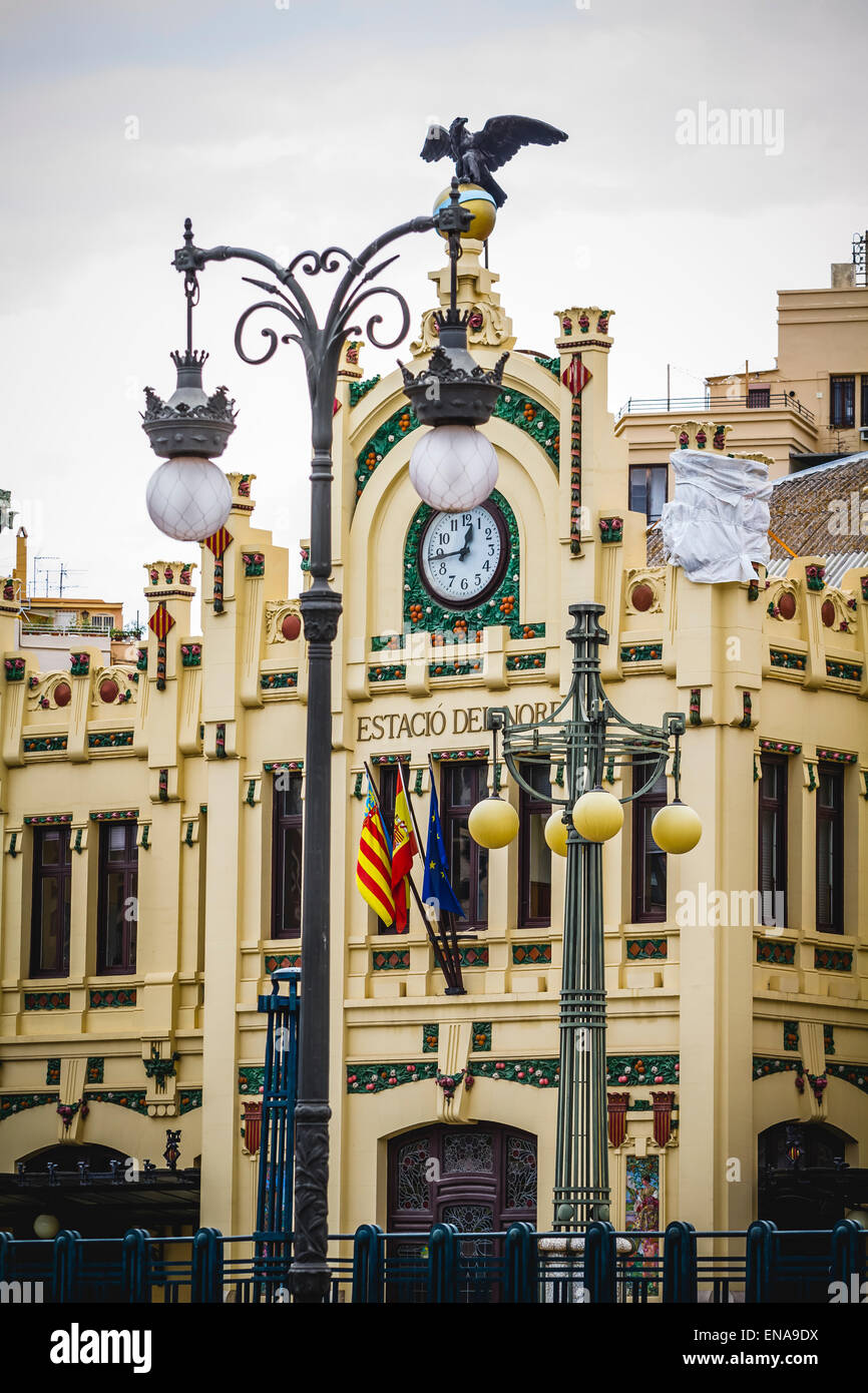 North train station, tipical architecture of the Spanish city of ...
