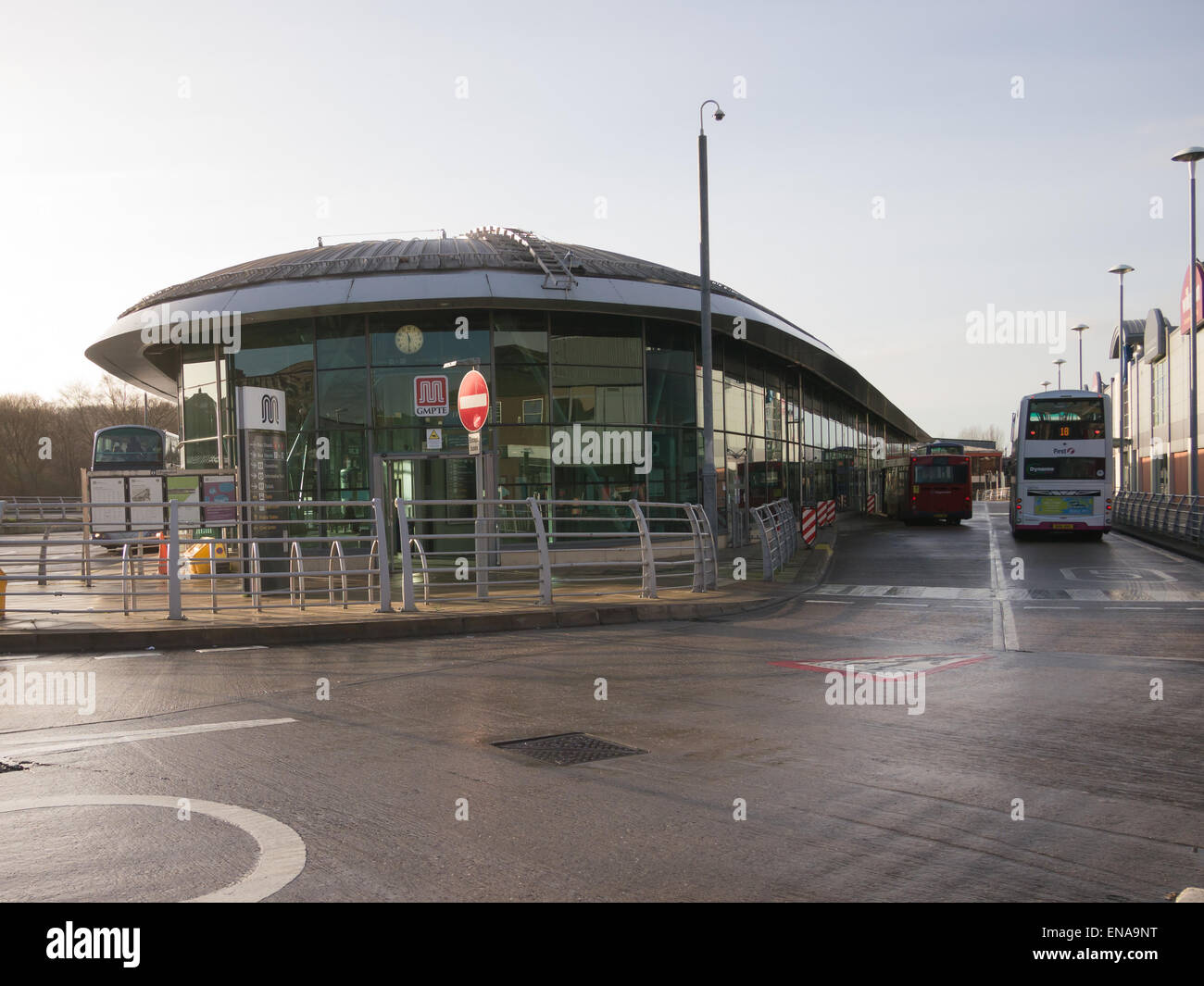 The main bus station in the town of Middleton, Rochdale, England Stock ...