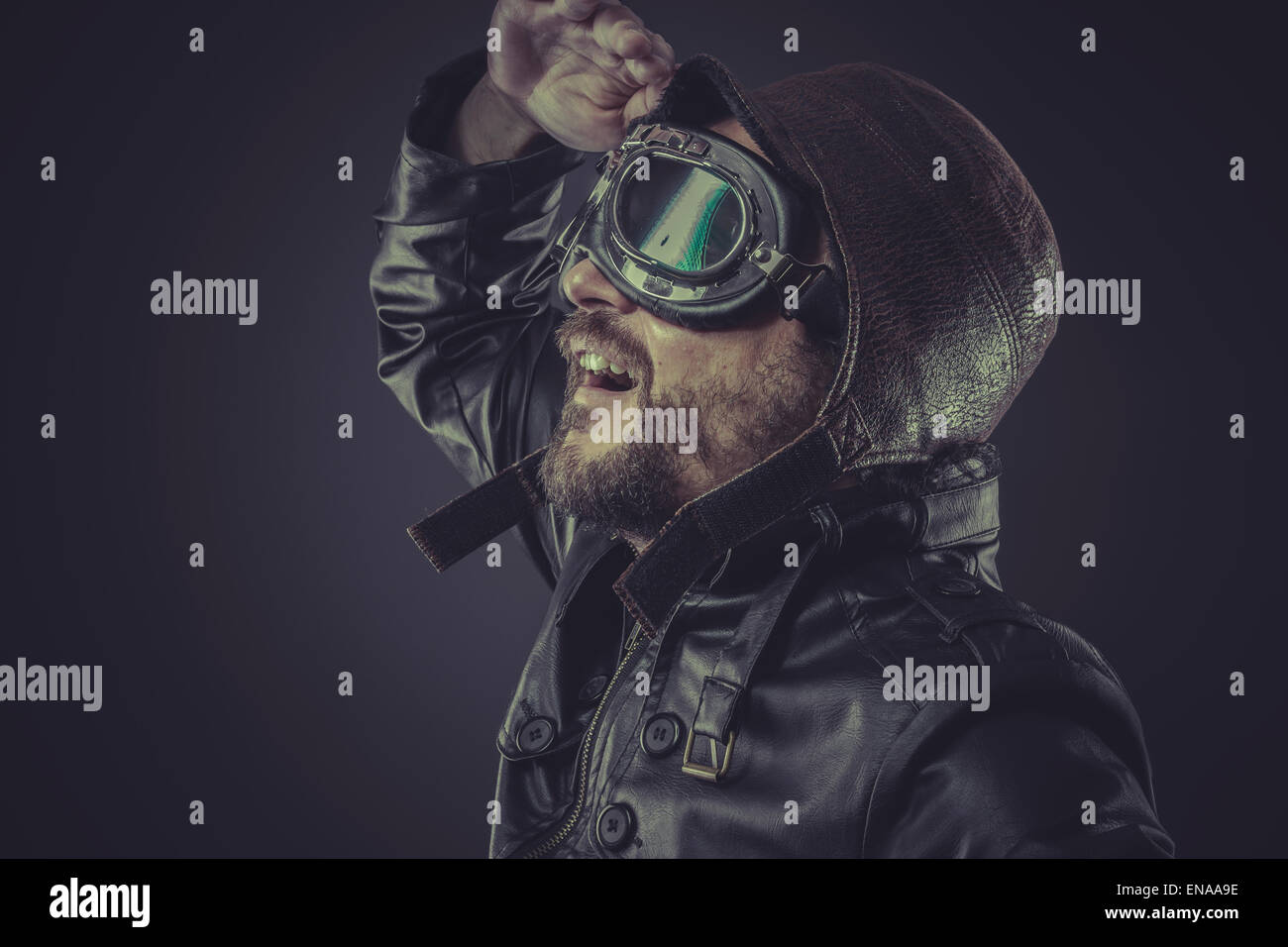 Ww2 raf pilot goggles hi-res stock photography and images - Alamy