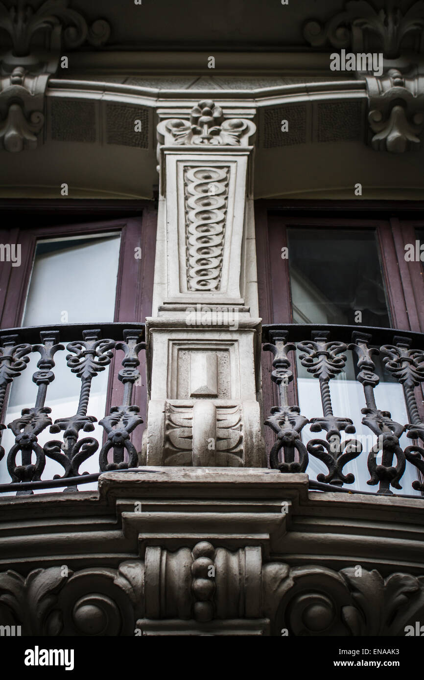 flourishes carved in stone, Spanish city of Valencia, Mediterranean ...