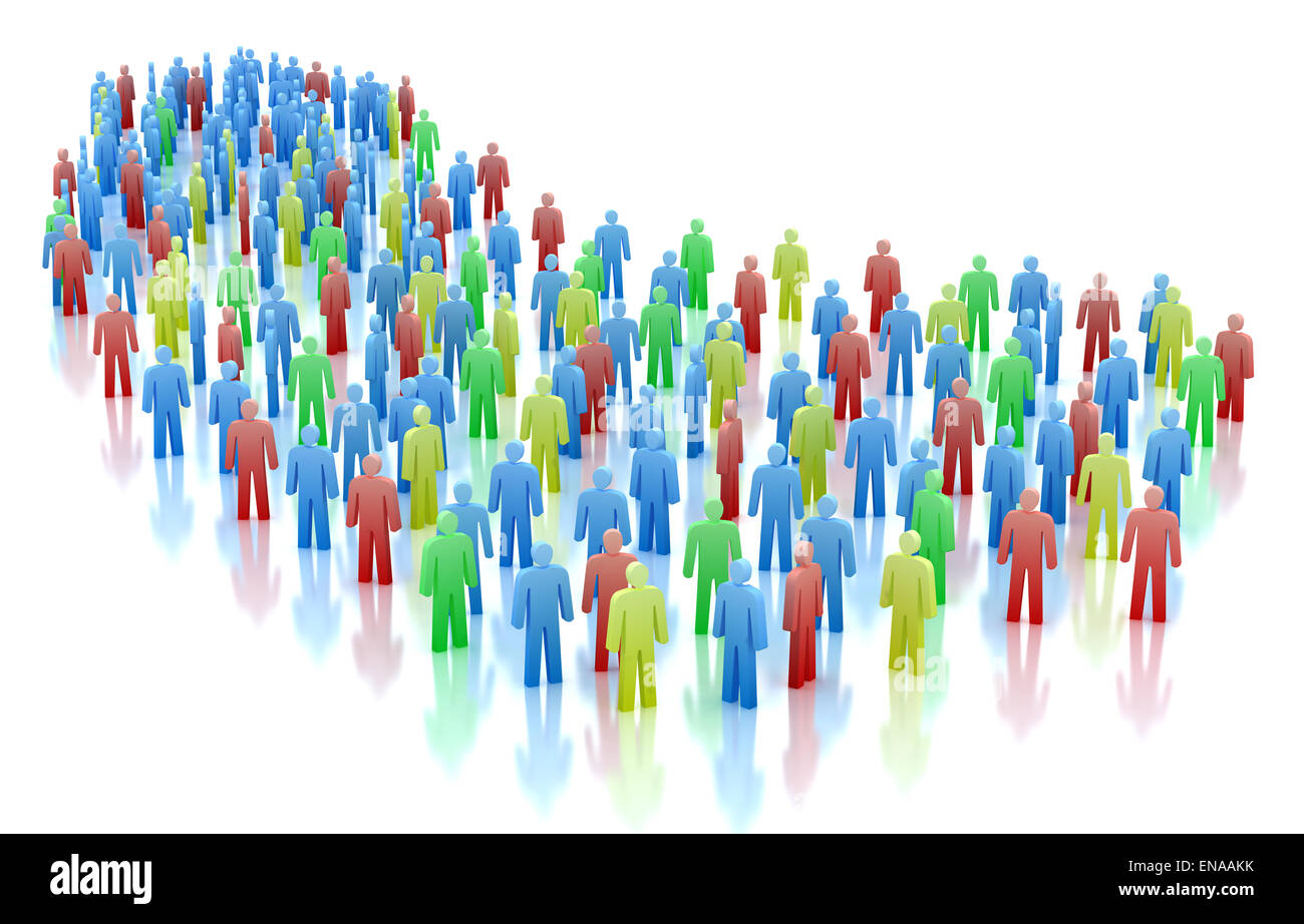 Colorful people crowd concept isolated on white Stock Photo - Alamy