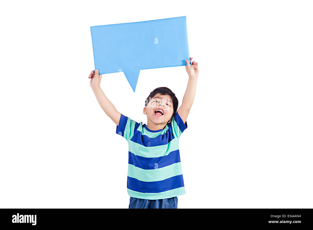 1 indian kids boy Showing Message Board Stock Photo - Alamy