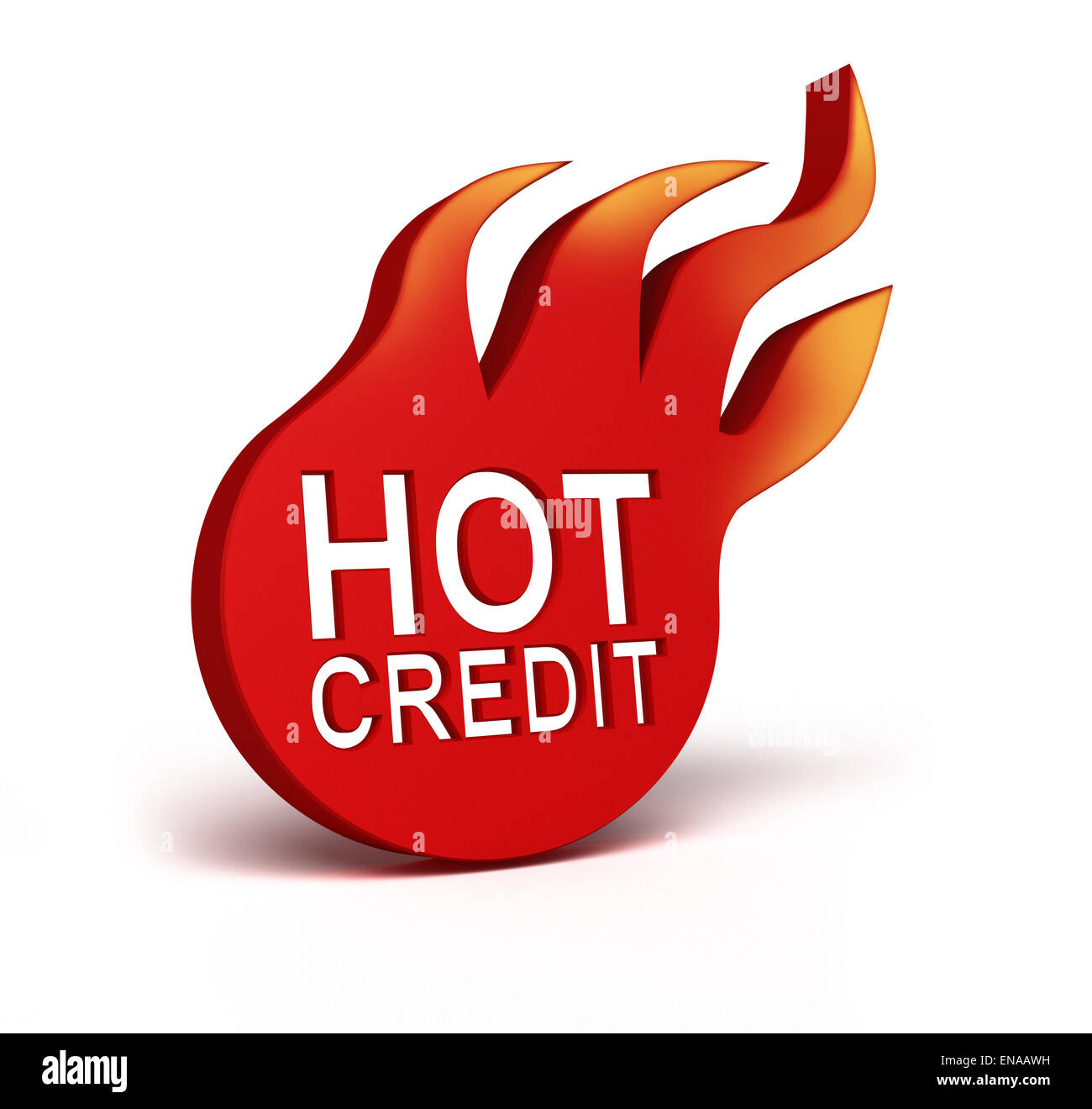 Hot Credit over white Stock Photo - Alamy
