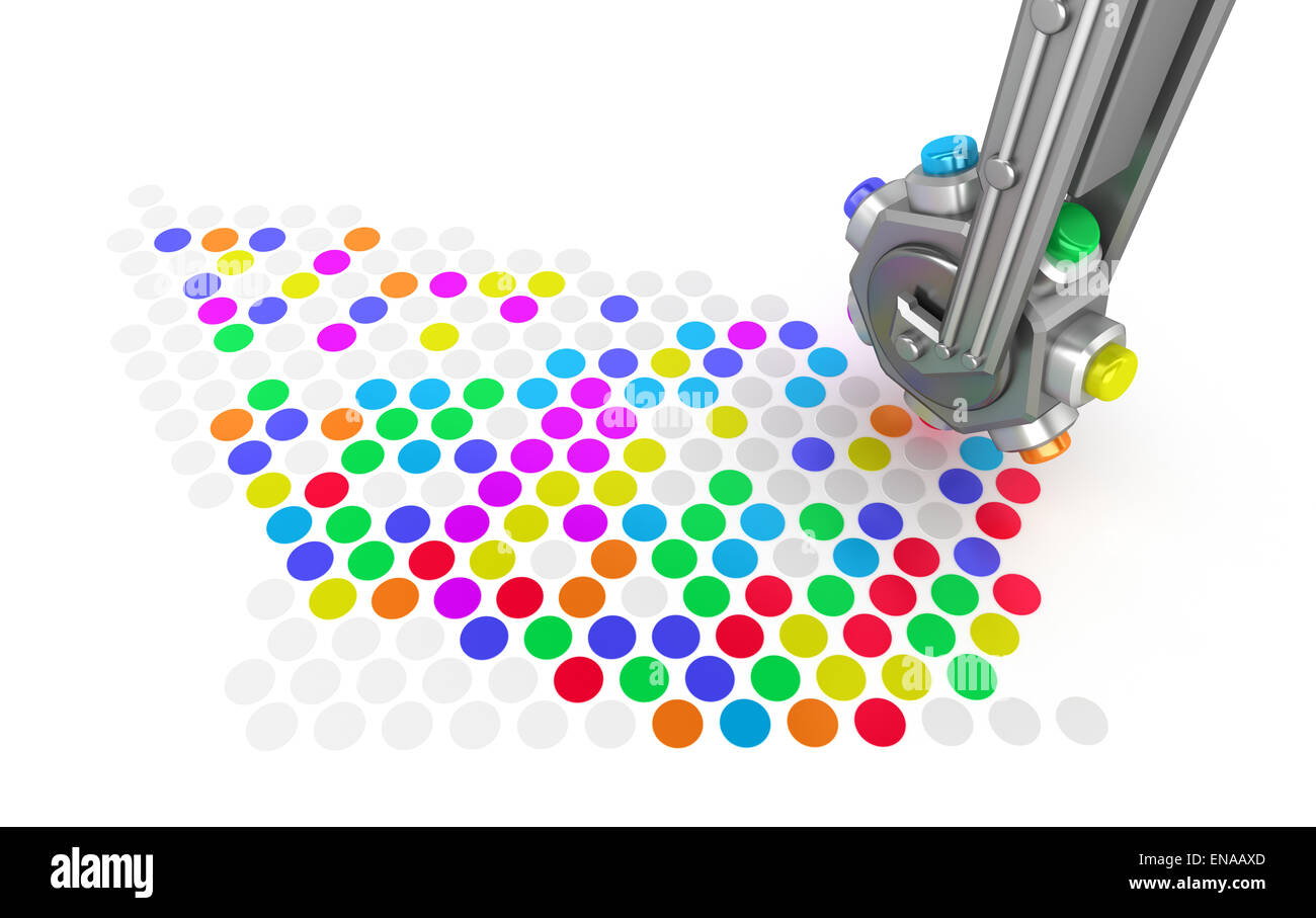 Printer make a picture concept Stock Photo - Alamy