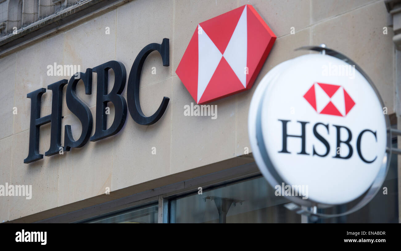 HSBC bank branch signage Stock Photo - Alamy