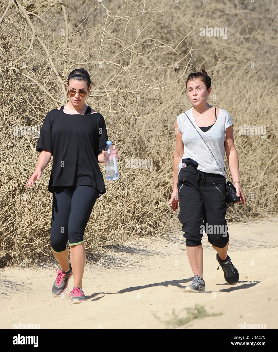 Lea Michele goes hiking around Los Angeles with her mother, Edith ...
