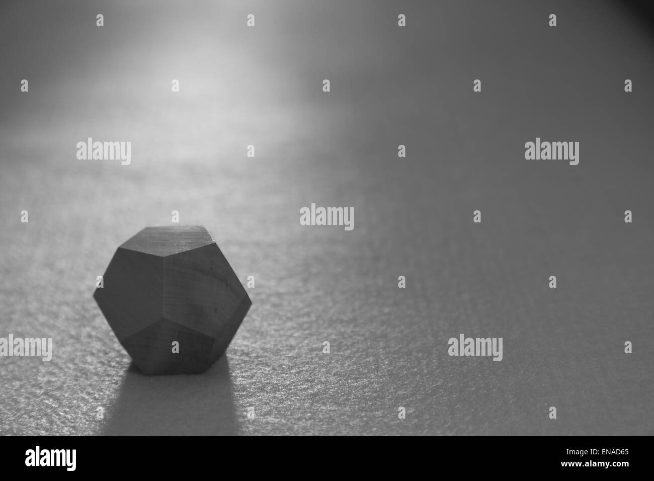 A regular dodecahedron - a solid figure with 12 faces - constructed ...