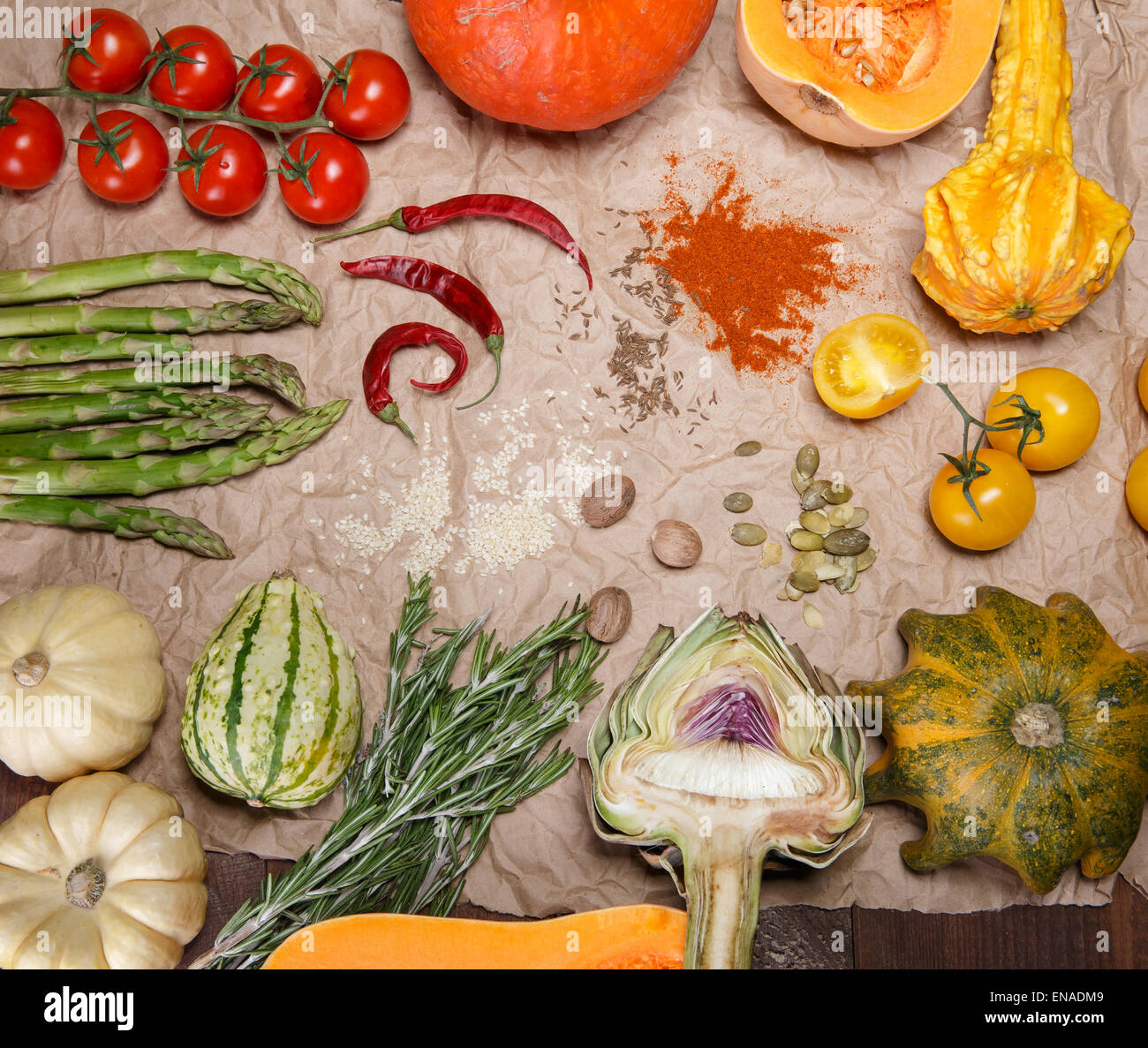 vegetables and spices Stock Photo - Alamy