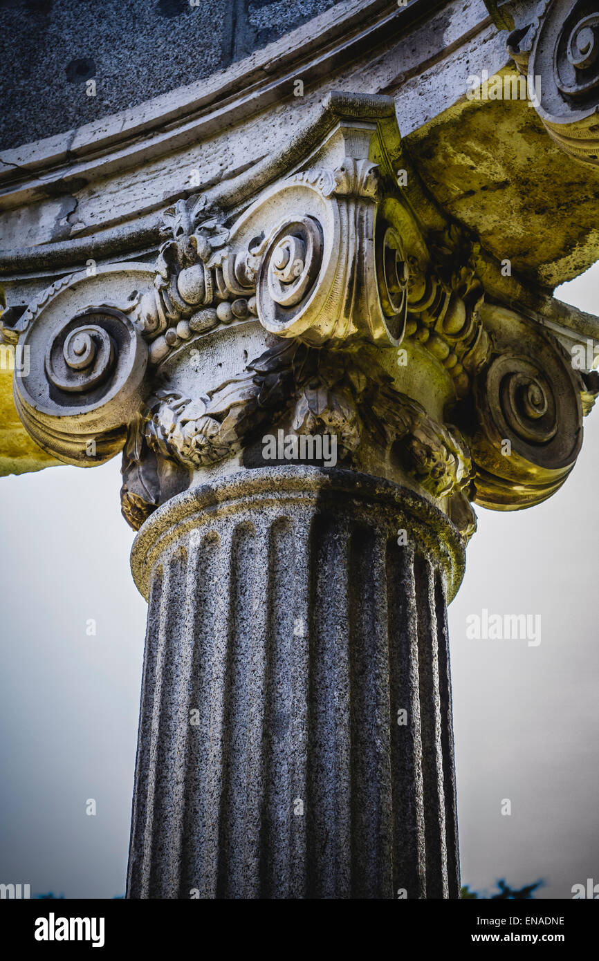 roman, Greek-style columns, Corinthian capitals in a park Stock Photo ...