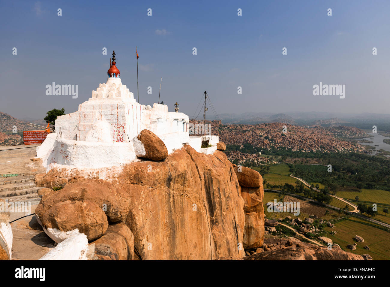 Kishkindha Hanuman Mandir (The Hanuman Monkey Temple), Anegundi Stock ...