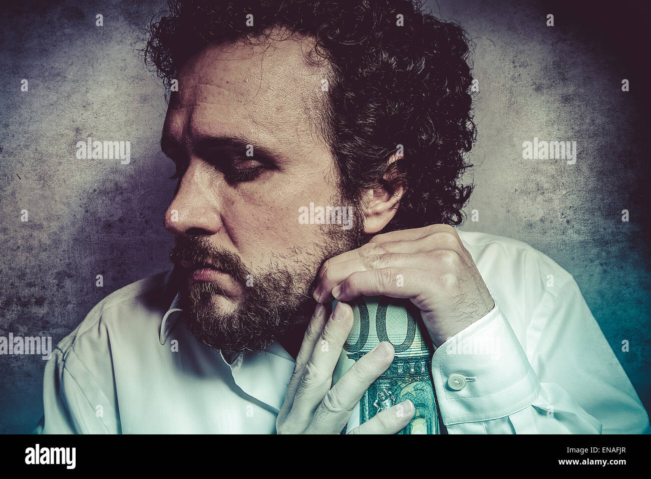 Man pinching penny hi-res stock photography and images - Alamy