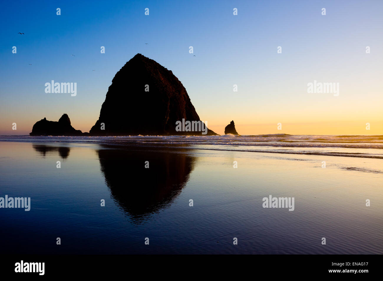 Sunset at Cannon Beach, Oregon Stock Photo - Alamy