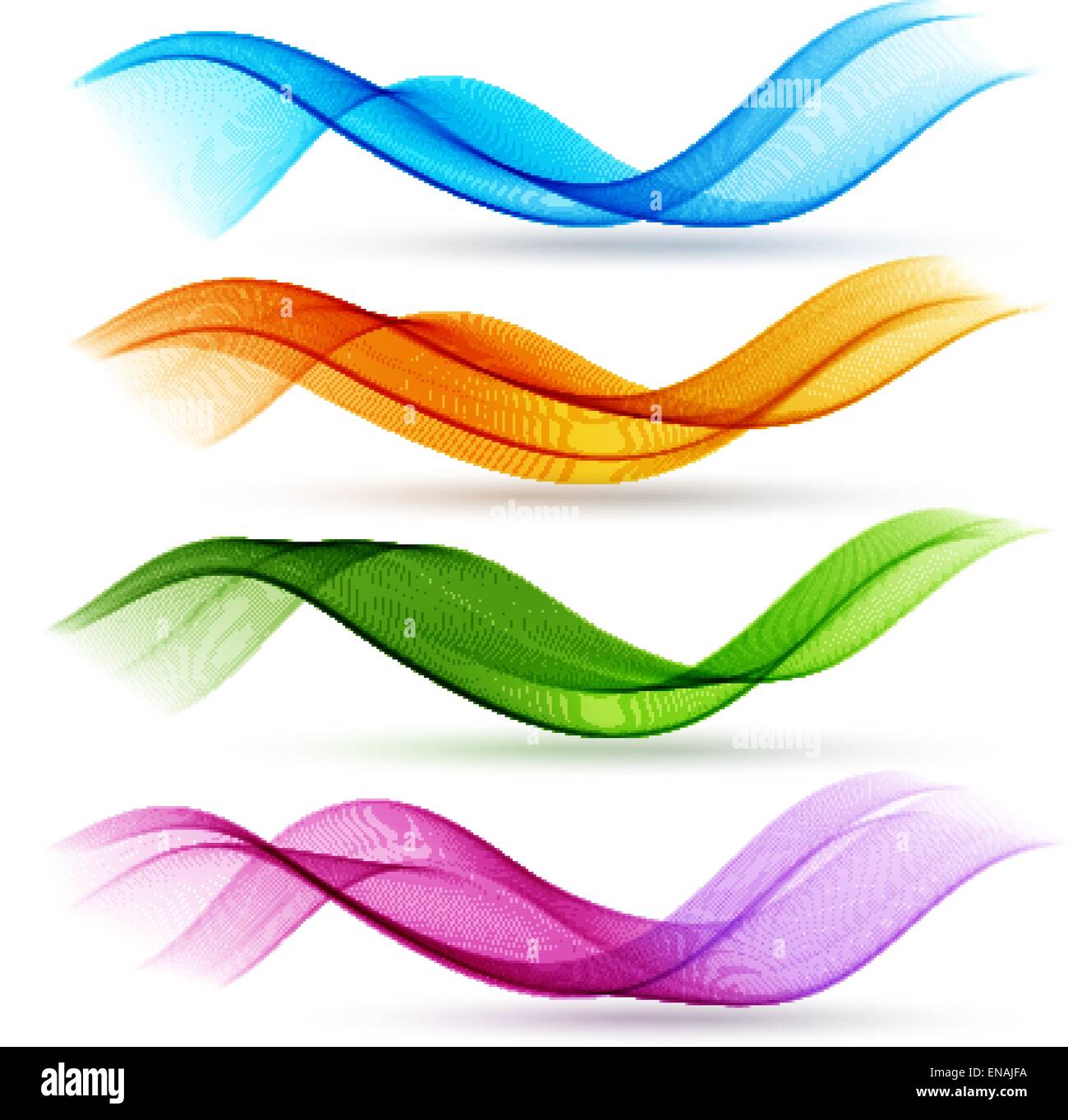Vector illustration Abstract colorful transparent wave. EPS 10 Stock ...
