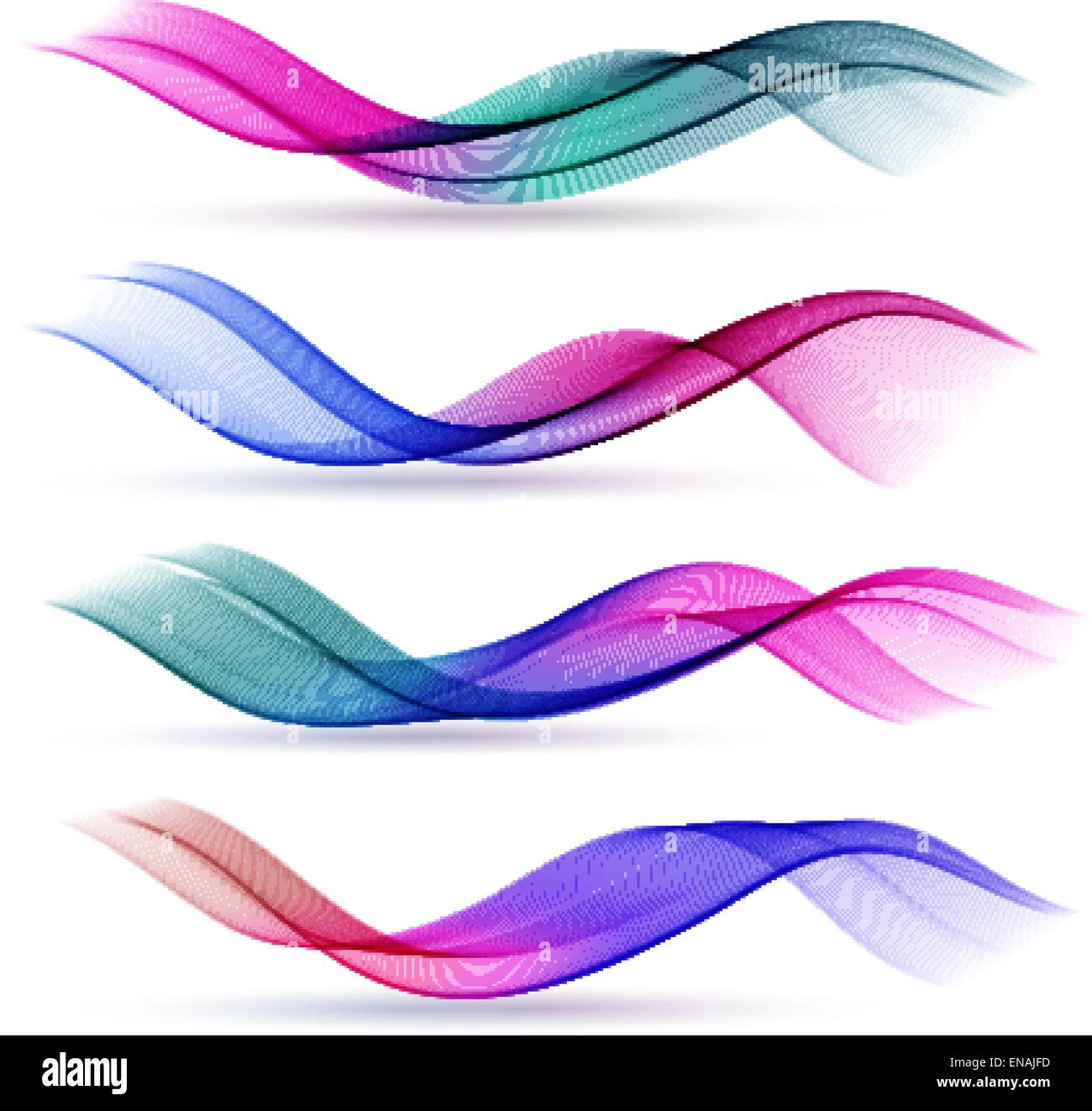 Vector illustration Abstract colorful transparent wave. EPS 10 Stock ...