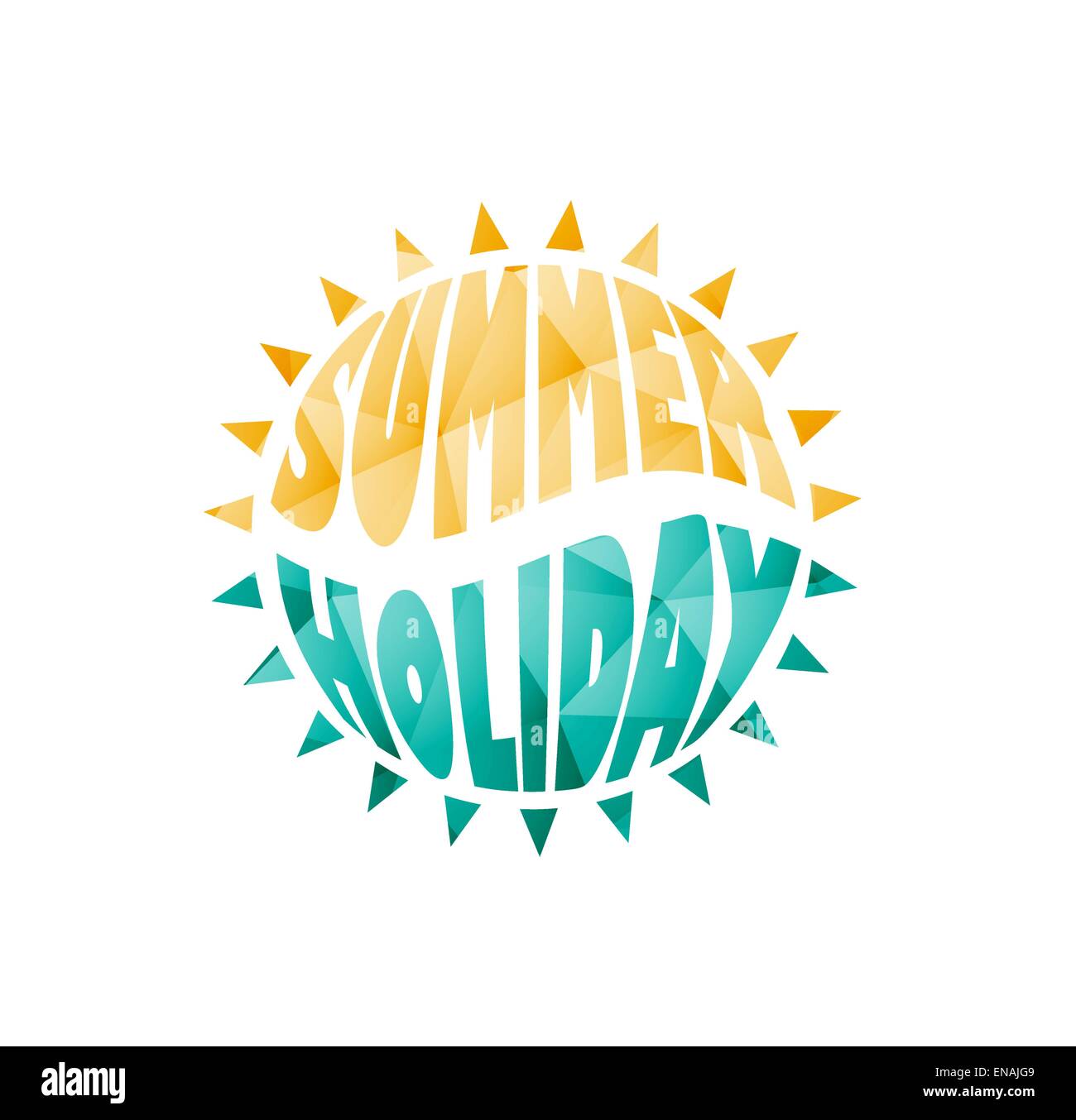 Vector illustration of colored abstract background with summer logo ...