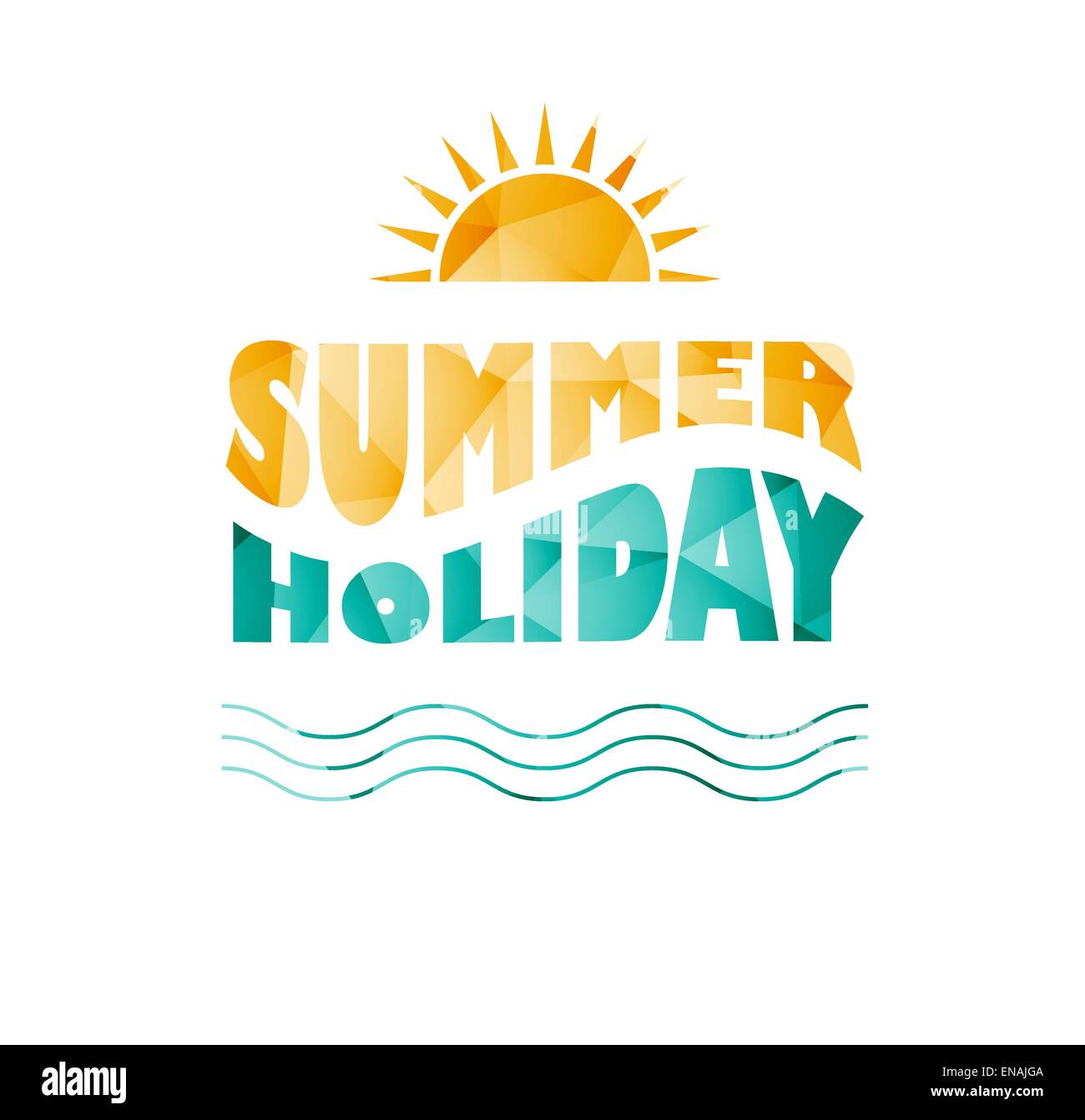 Vector illustration of colored abstract background with summer logo ...