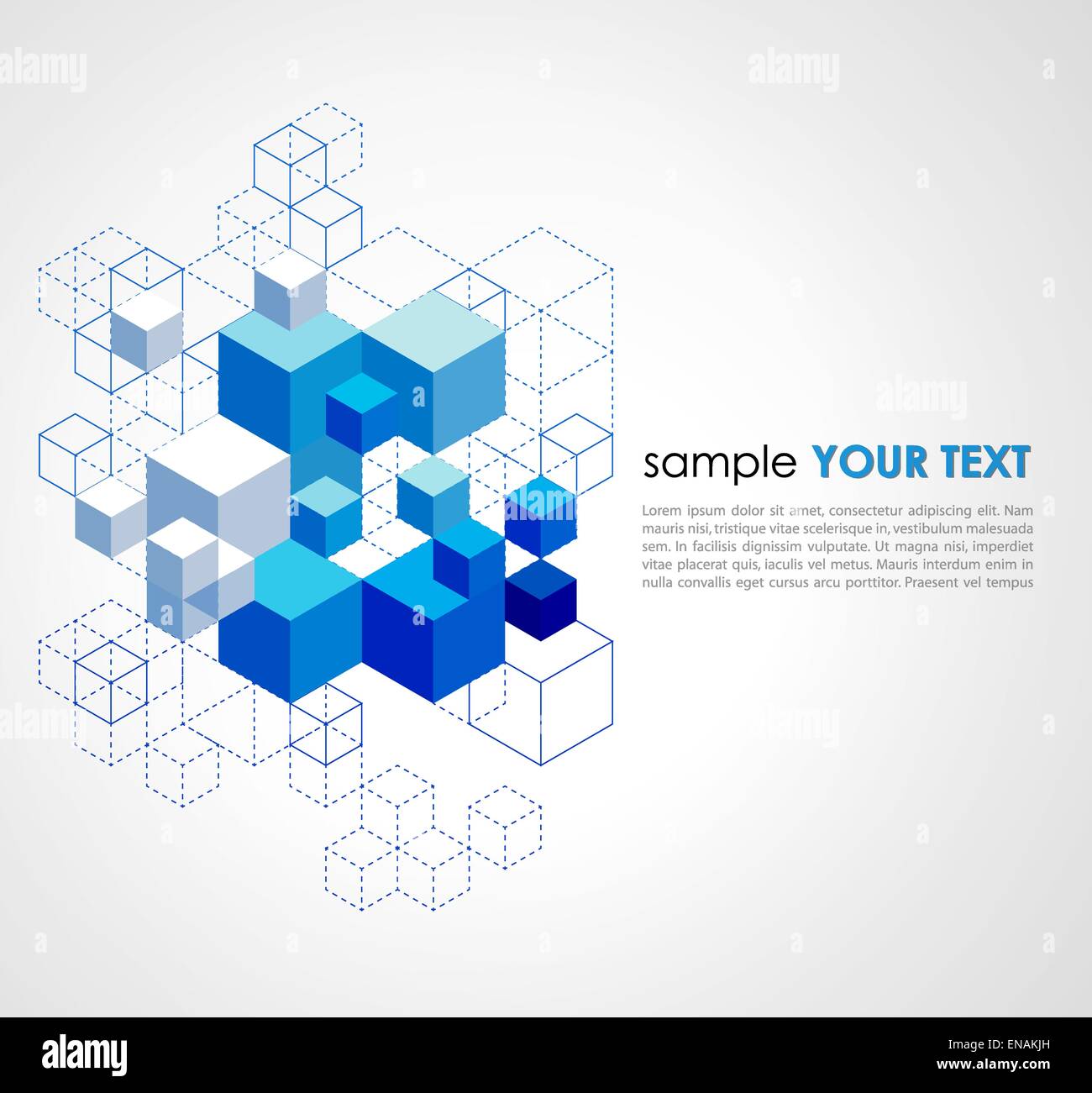 Abstract blue cubes vector background Stock Vector Image & Art - Alamy