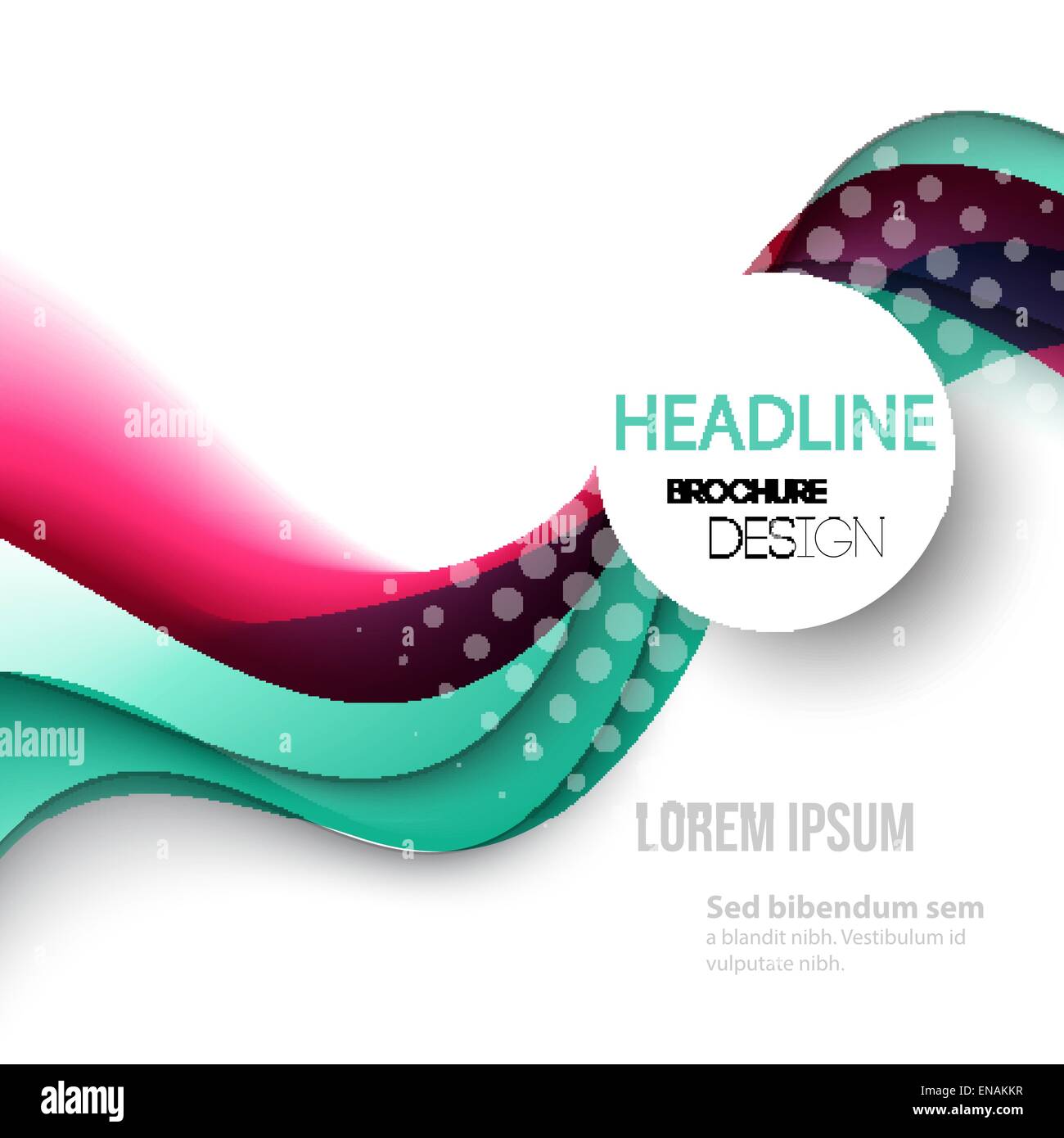 Vector Abstract curved lines background. Template brochure design Stock ...