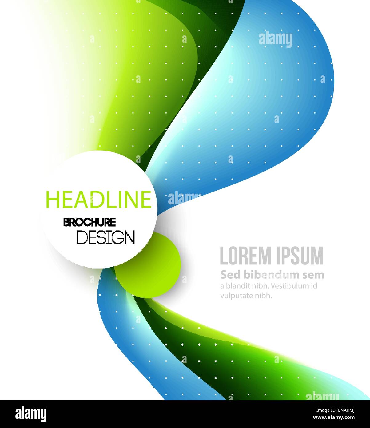 Vector Abstract curved lines background. Template brochure design Stock ...