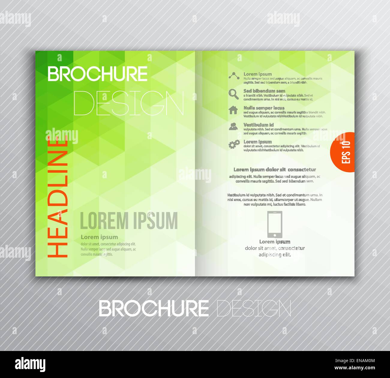 Vector illustration Abstract template brochure design with geometric ...