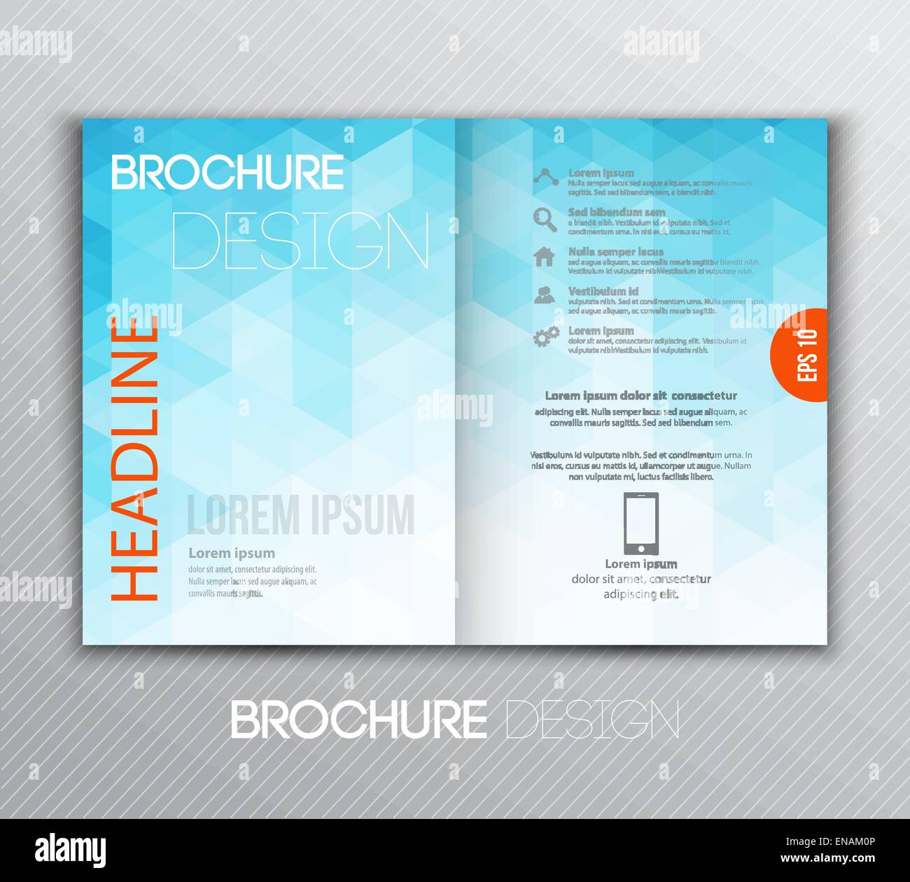 Vector illustration Abstract template brochure design with geometric ...