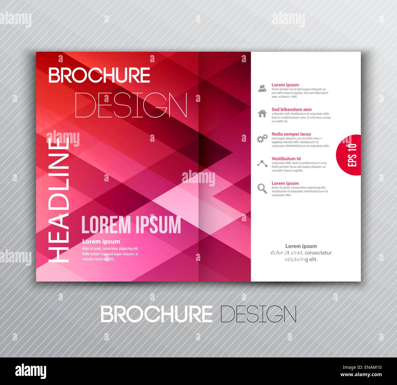 Vector illustration Abstract template brochure design with geometric ...