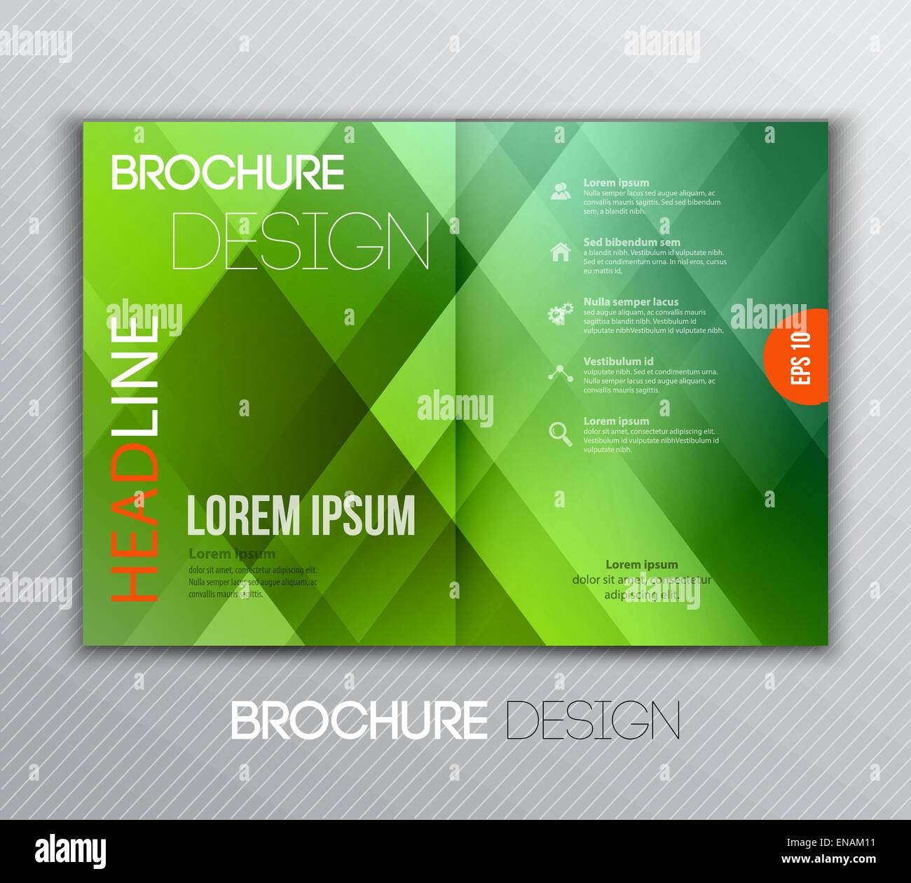 Vector illustration Abstract template brochure design with geometric ...