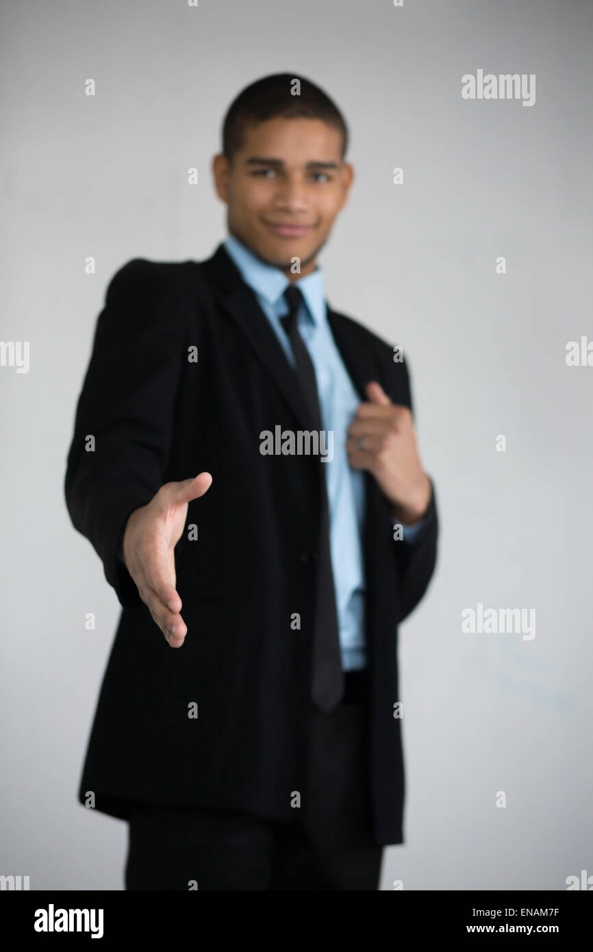 Businessman ready to shake hand Stock Photo - Alamy